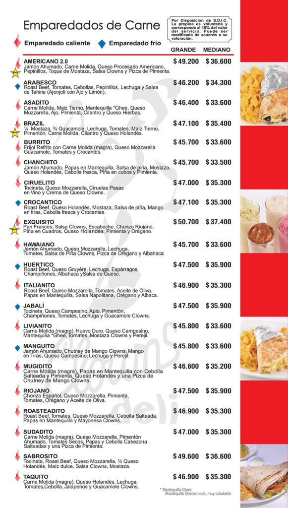 MENU - clownsdeli.net